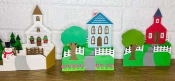 Playful Pop-Up Houses Book for You - Paper Glitter Glue