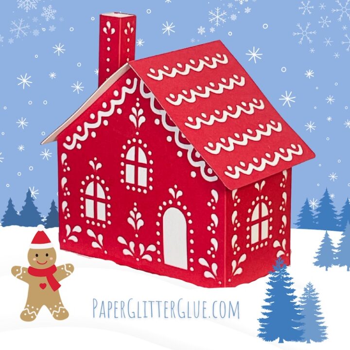 Crafty Cuteness: Make an Easy Paper Gingerbread House - Paper Glitter Glue