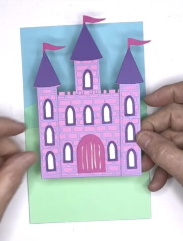 More Castle Pop-Up Card Variations for You to Make - Paper Glitter Glue