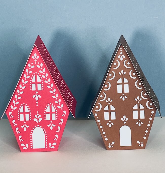 Ginger Gables - Easy 3D Paper Gingerbread House - Paper Glitter Glue