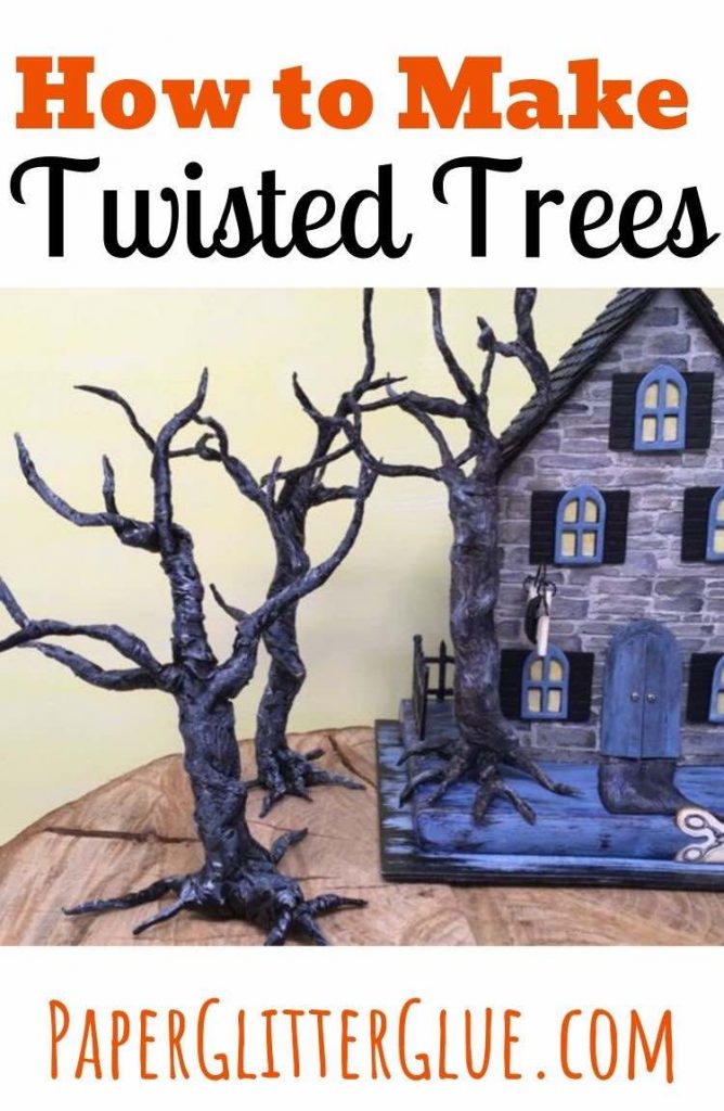 Twisted Tree Tutorial - Paper Glitter Glue