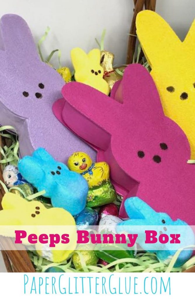DIY Peeps Bunny Box for Spring - Paper Glitter Glue