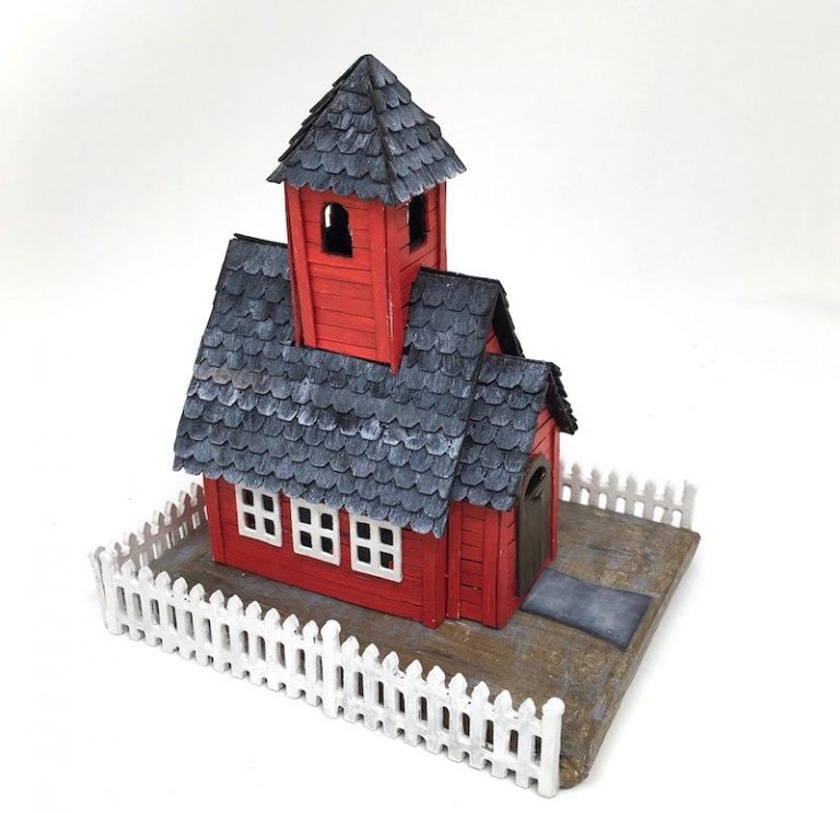 The Little Red Schoolhouse - Back to School Paper House - Paper Glitter ...