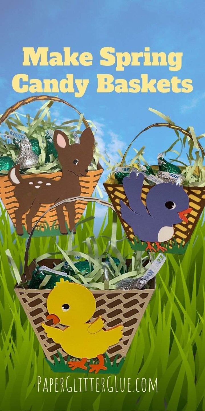 Craft Spring Candy Baskets - Paper Glitter Glue