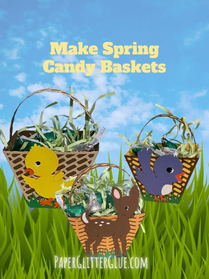 Craft Spring Candy Baskets - Paper Glitter Glue