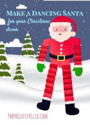 Make a Dancing Santa Claus Wall Decor - Paper Glitter Glue