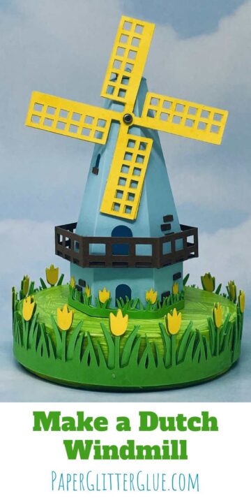 Make a Dutch Paper Windmill - Paper Glitter Glue
