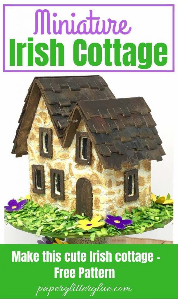 Make a Miniature Irish Stone Cottage - Paper Glitter Glue