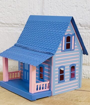 Make a Miniature Spring Cabin - Paper Glitter Glue