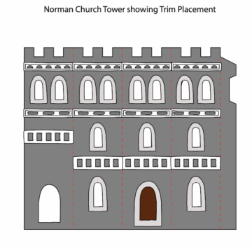 Medieval Norman Church for You to Make - Paper Glitter Glue