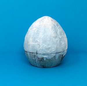 DIY Paper Mache Egg - with a Surprise Inside - Paper Glitter Glue
