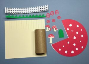 Make an Easy Mushroom Fairy House - Paper Glitter Glue