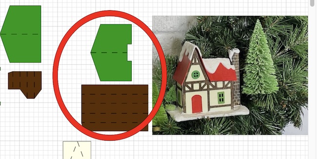 Make an adorable Alpine Christmas House - Paper Glitter Glue