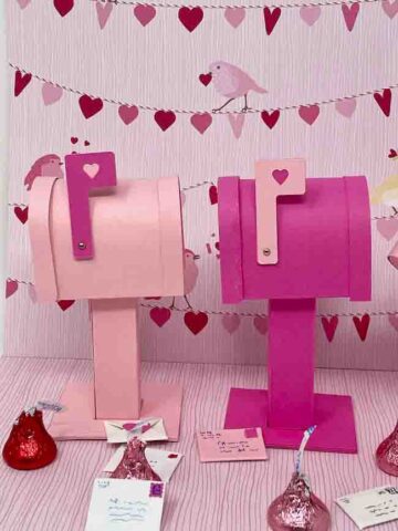 Paper Mailbox for Valentine's Day - Paper Glitter Glue