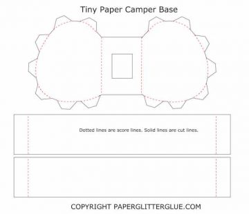 How to Make a Tiny Paper Camper - Paper Glitter Glue