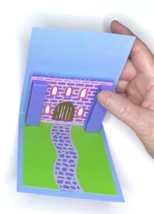Easy Castle Pop-Up Card - Paper Glitter Glue
