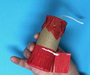 Pull String Piñata - Miniature Firecracker Piñata - Paper Glitter Glue