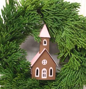 Easy Tiny Paper Church - Quick Holiday Craft - Paper Glitter Glue